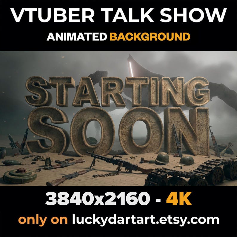 Arc Raiders Vtuber Talk Show Animated Background 4K | Sci-fi Stream ...