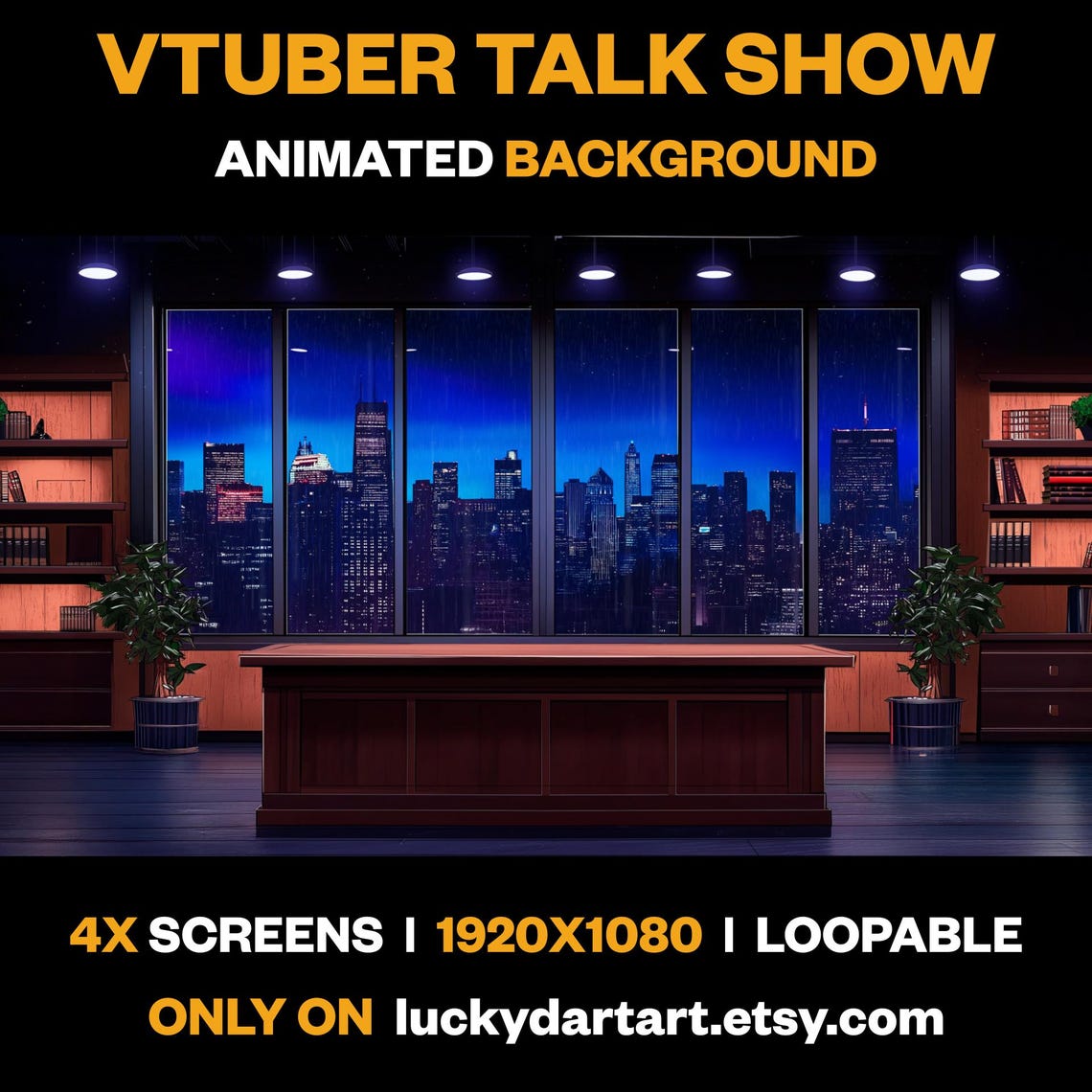 VTUBER TALK SHOW - Stream Background - Twitch and Obs - Vtuber Kit ...