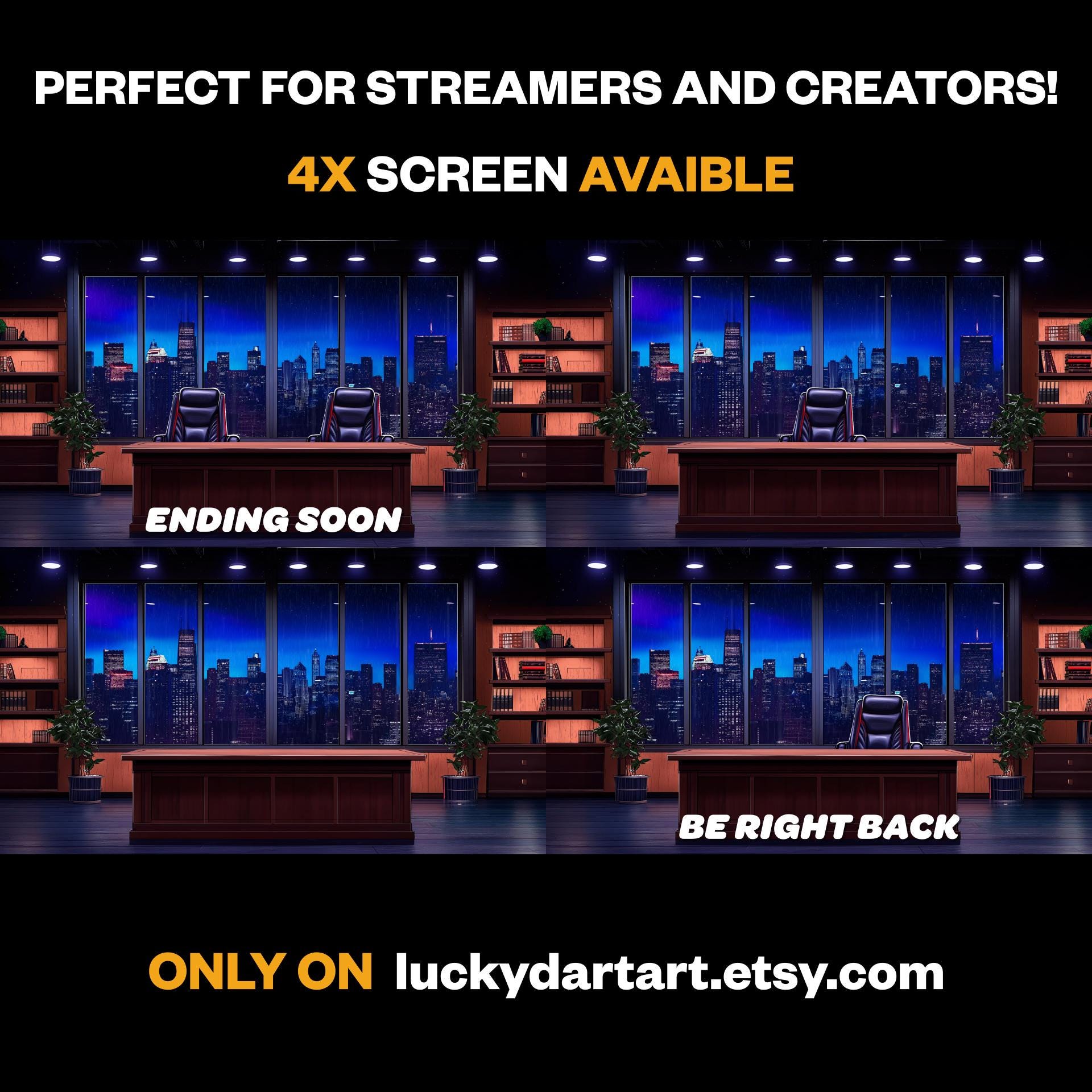 Vtuber Talk Show Animated Background: Streaming Kit for Twitch & OBS - Etsy