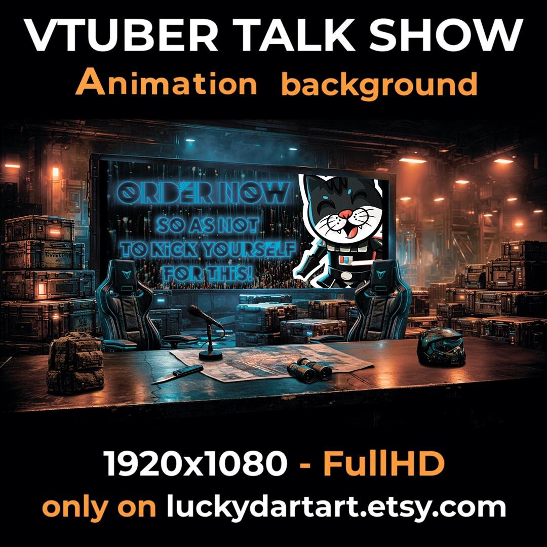 Vtuber Talk Show Animated Background | Streaming Overlay Loop 1920x1080 ...