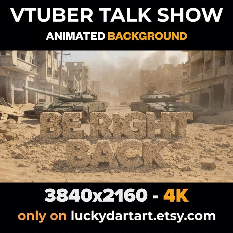 Battlefield 6 Inspired Vtuber Talk Show Background 4K | Animated ...