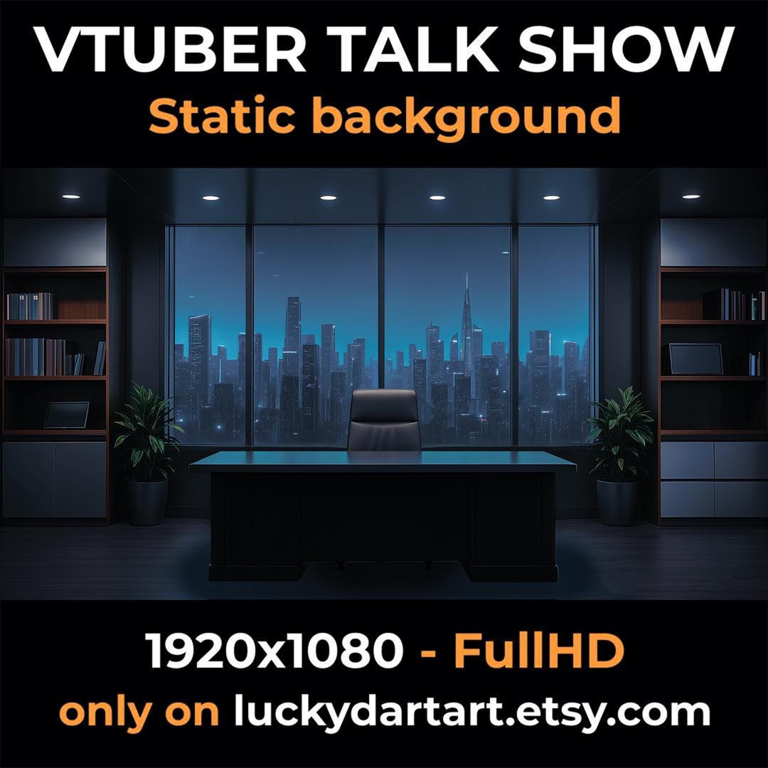 Vtuber Talk Show Kit: Stream Background, Twitch/obs Assets - Etsy
