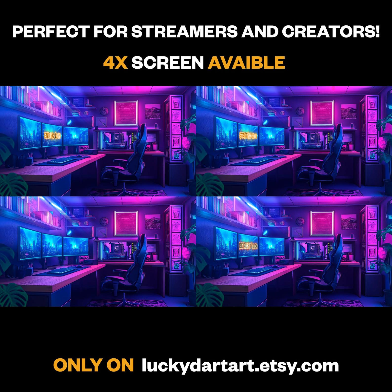 Cozy Lo-fi Gamer Room Animated Stream Overlay (digital Download) - Etsy