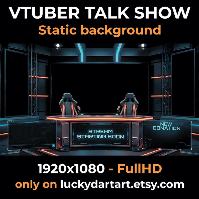 Military Vtuber Talk Show Overlay | Battlefield Stream Room (PNG + WEBM ...