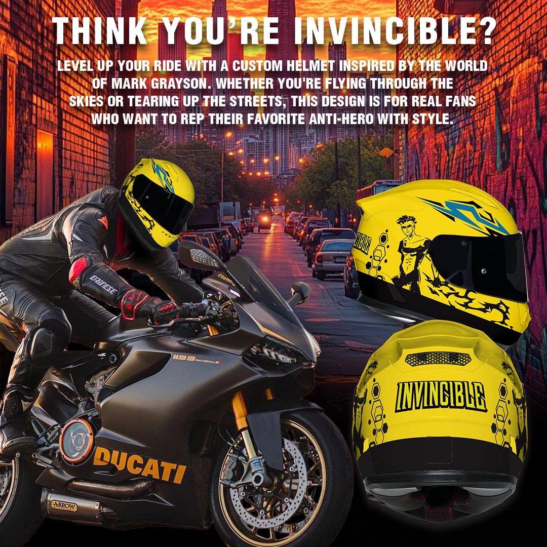 Invincible Custom Motorcycle Helmet Designs - Etsy