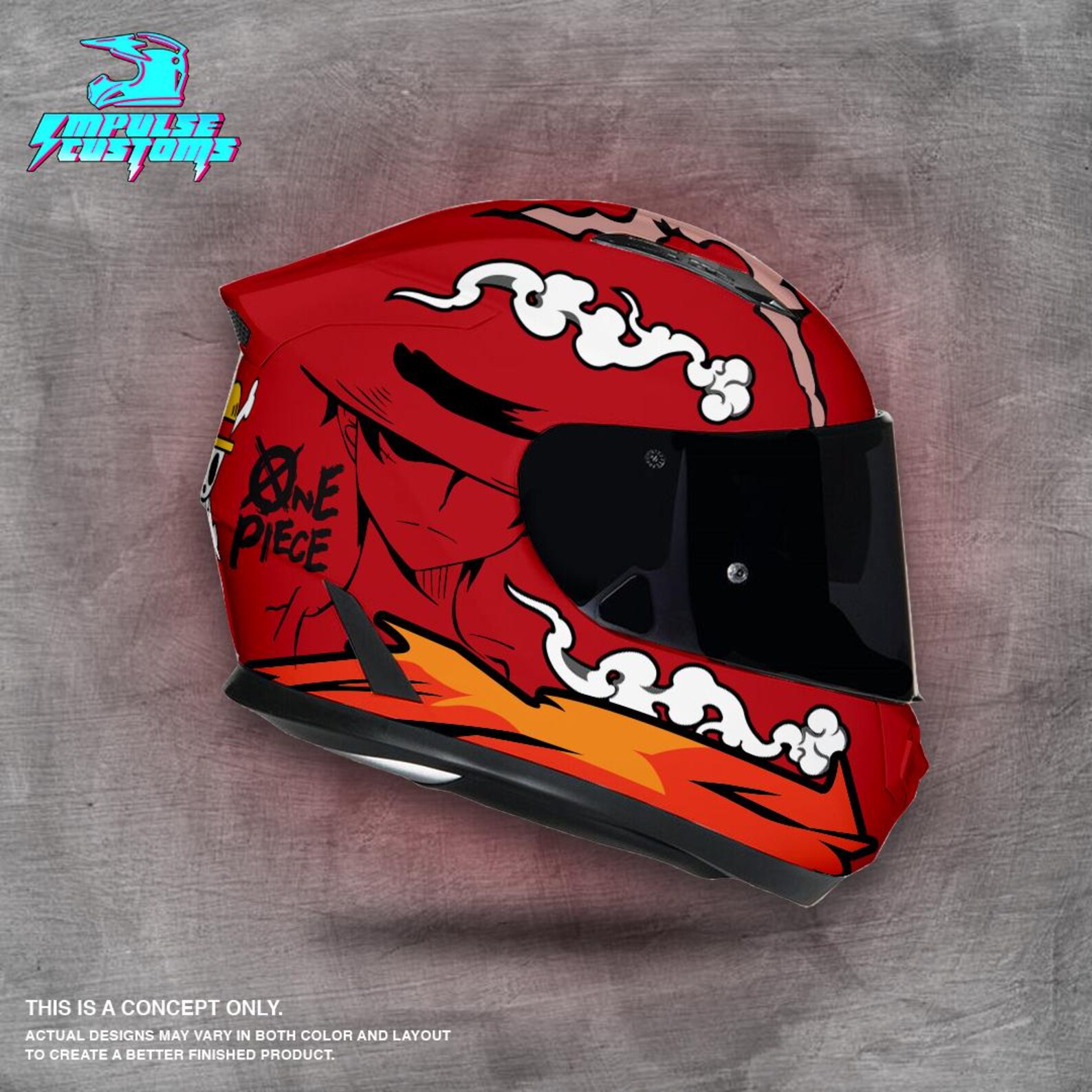 Monkey D. Luffy Custom Designed Motorcycle Helmet - Etsy