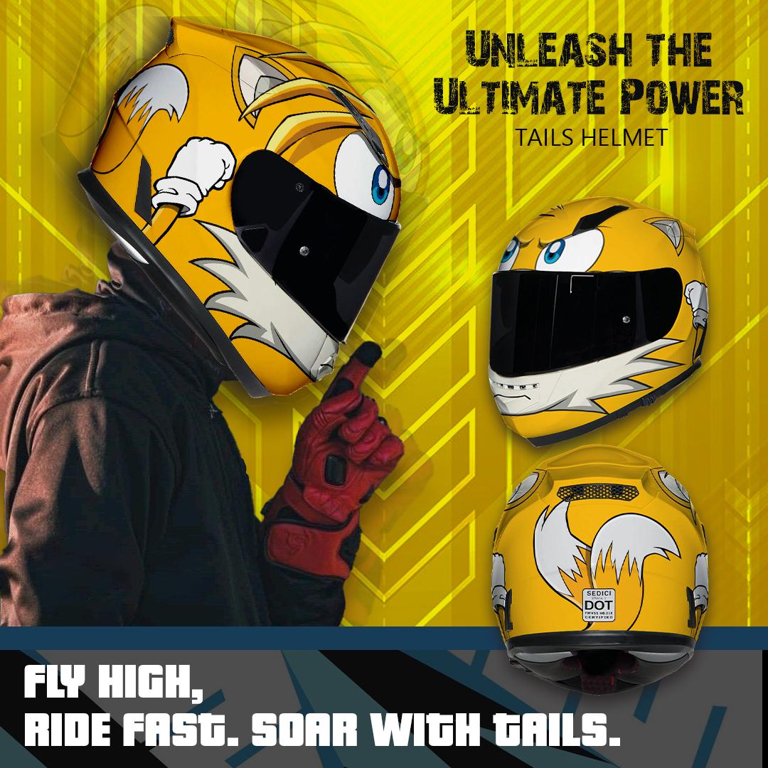 Tails the Fox Custom Character Motorcycle Helmets - Etsy