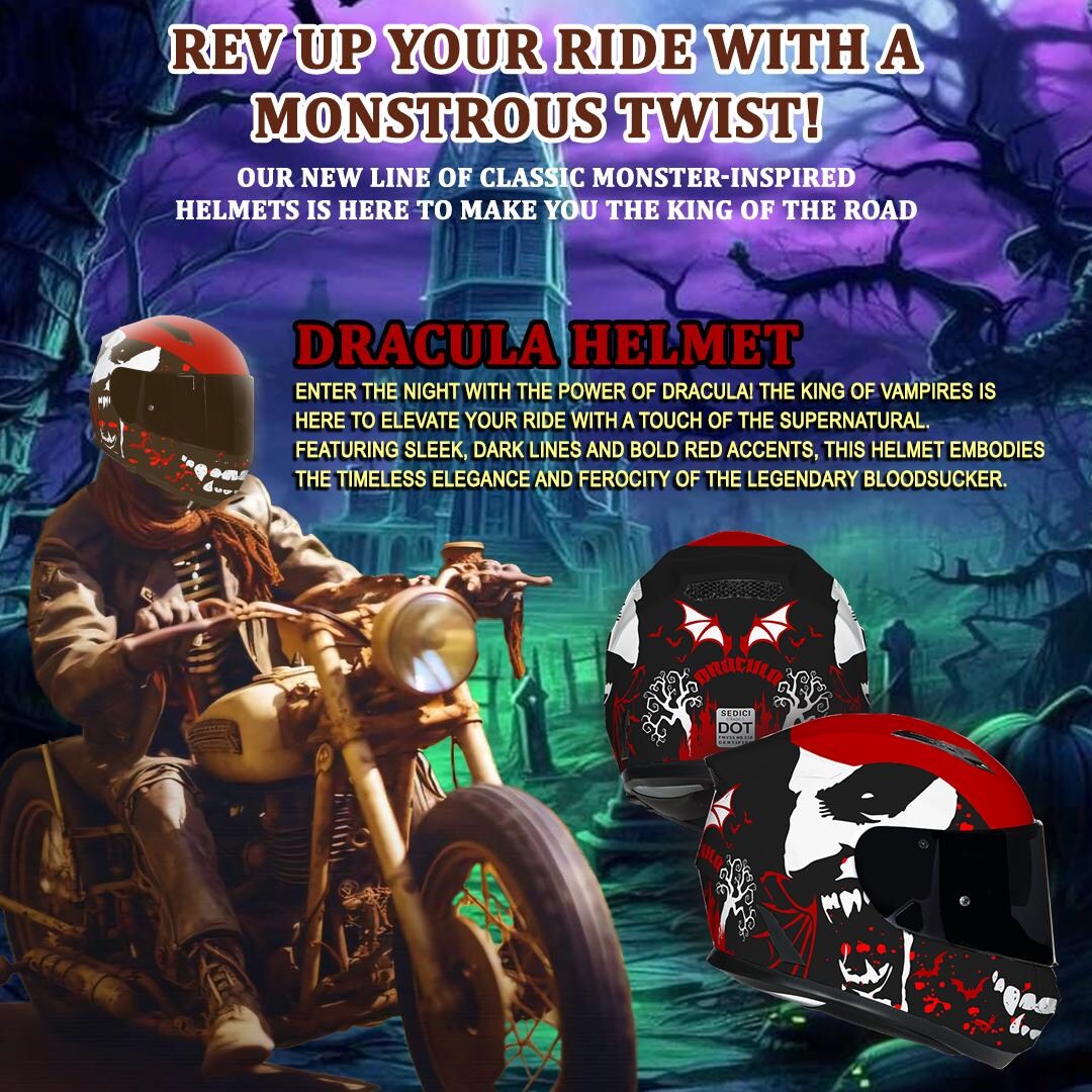 Dracula Custom Motorcycle Helmet Design - Etsy