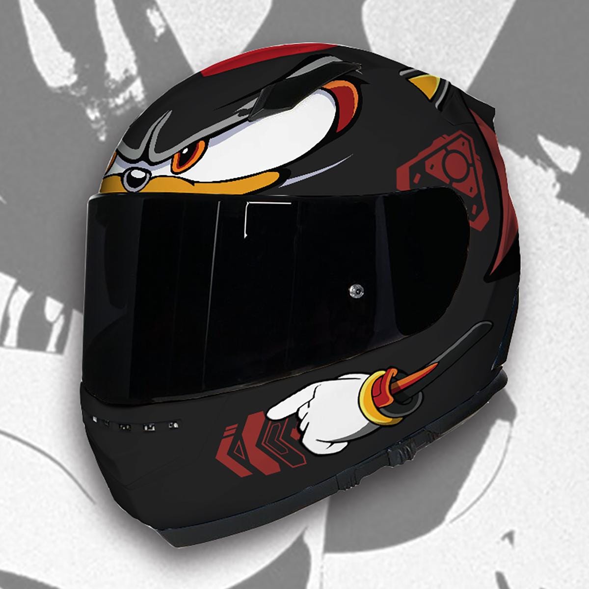 Shadow the Hedgehog Custom Character Motorcycle Helmets - Etsy