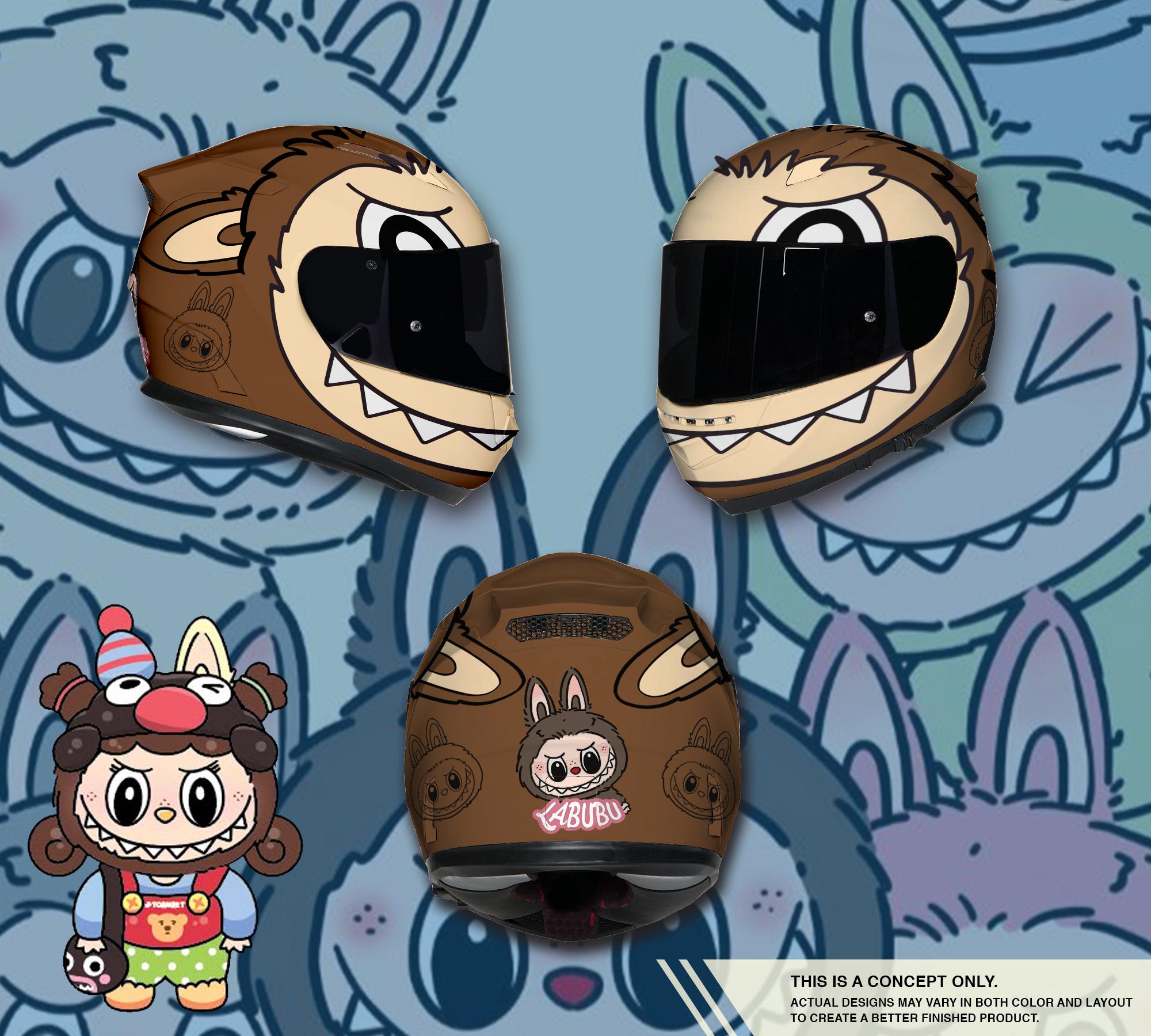 Labubu Custom Motorcycle Helmet Design - Etsy