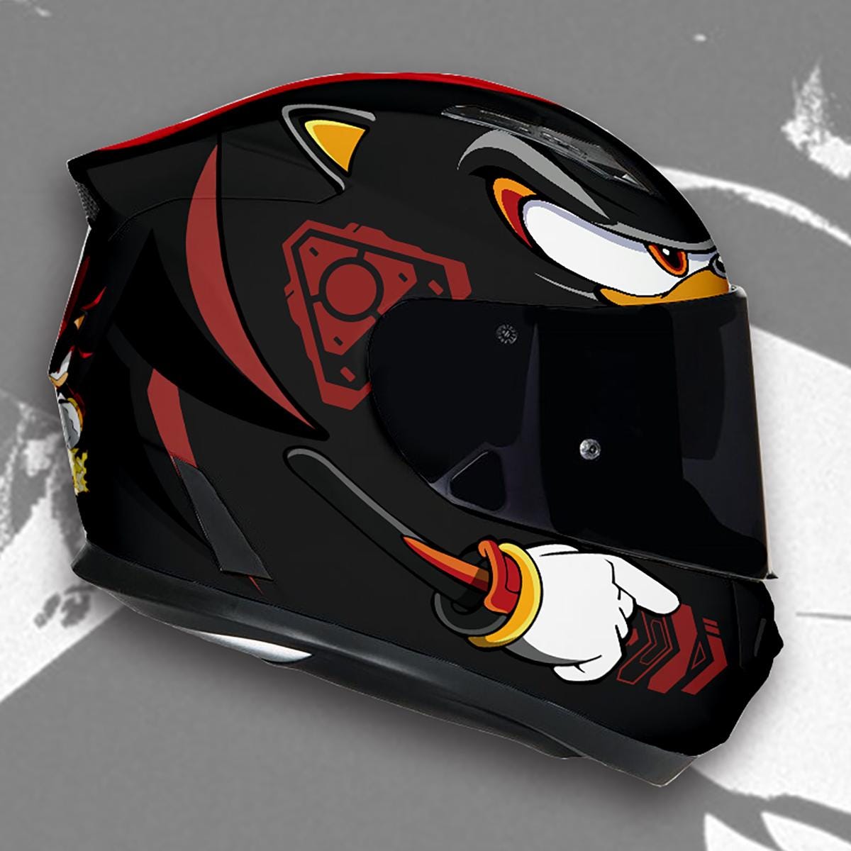 Shadow the Hedgehog Custom Character Motorcycle Helmets - Etsy