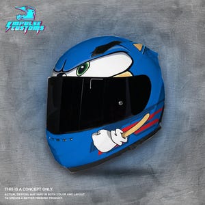 Sonic the Hedgehog Custom Character Motorcycle Helmets - Etsy