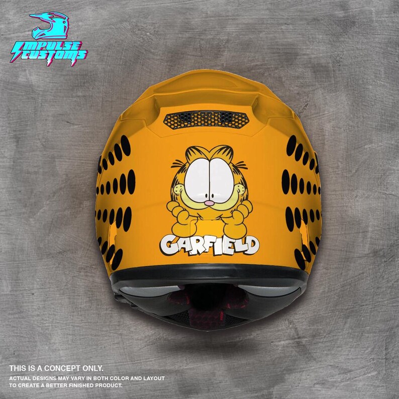 Garfield Custom Motorcycle Helmet Design - Etsy
