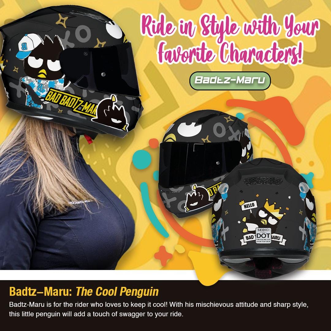 Badtz-maru Sanrio Custom Design Motorcycle Helmet - Etsy