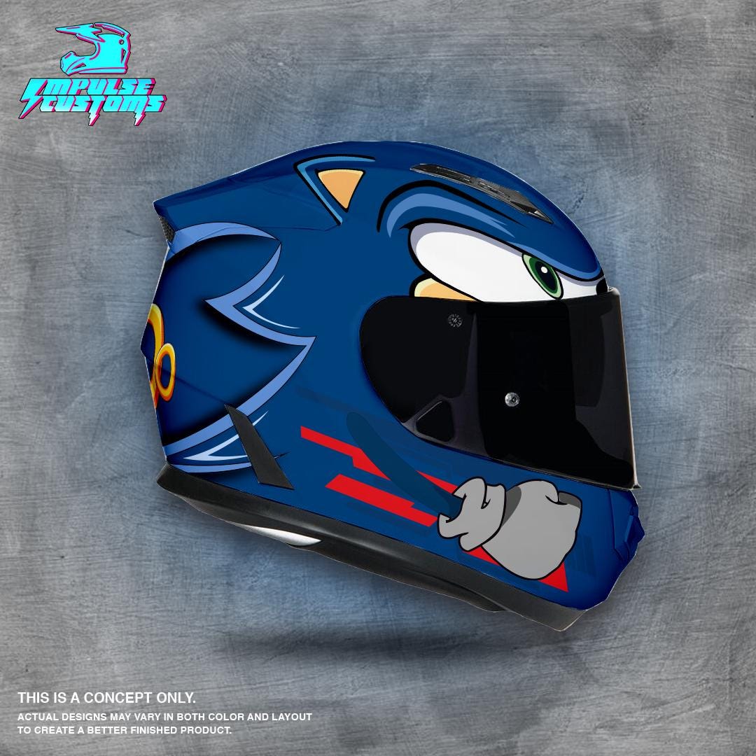 Blue Speedster Custom Character Motorcycle Helmets - Etsy