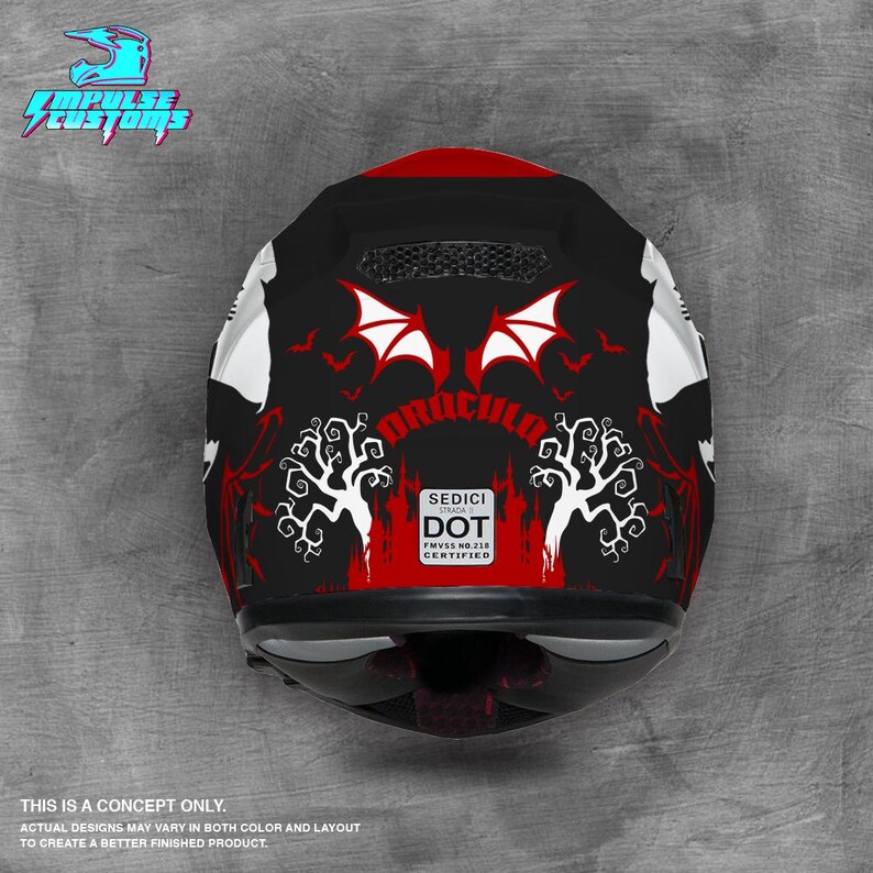 Dracula Custom Motorcycle Helmet Design - Etsy