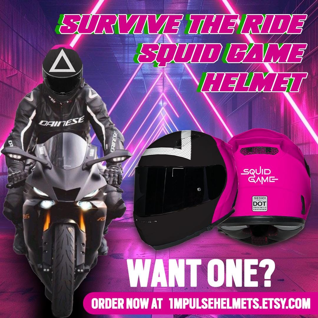Squid Game Custom Designed Motorcycle Helmet - Etsy