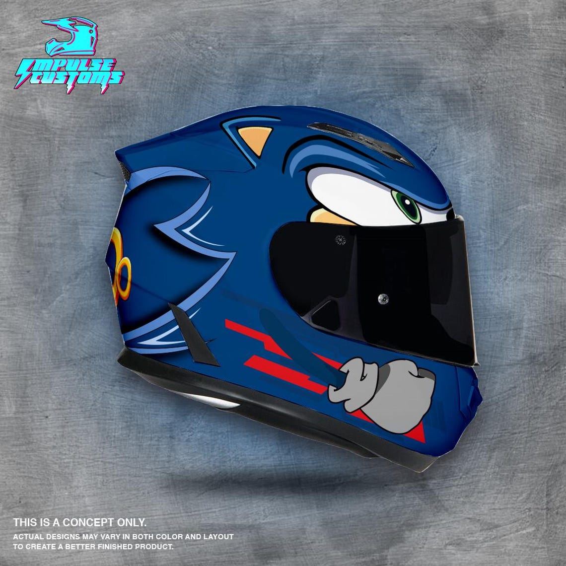 DIY Blue Speedster Motorcycle Helmet Design - Etsy