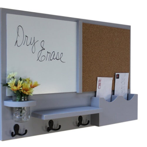 Message Center Mail Organizer Cork Board White Board - Etsy