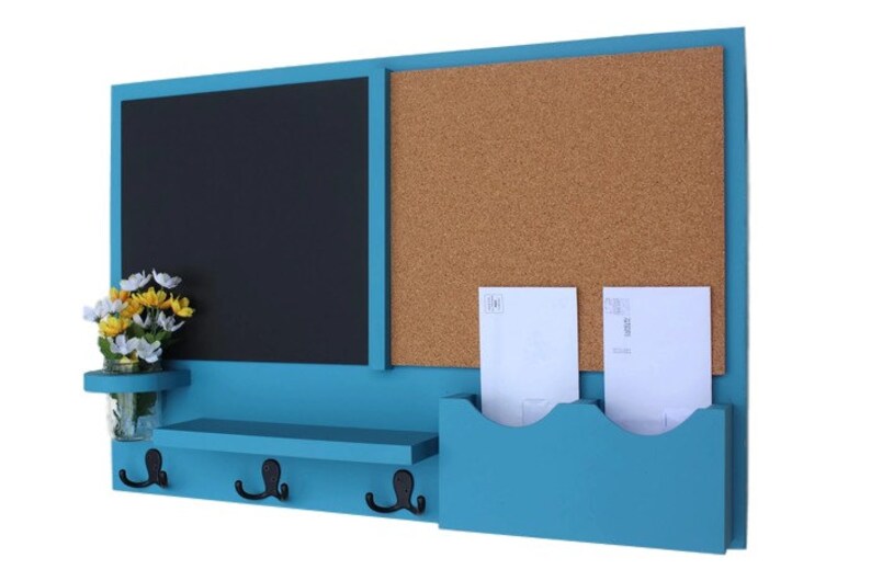 Mail Organizer Message Center Chalk Board Cork Board | Etsy