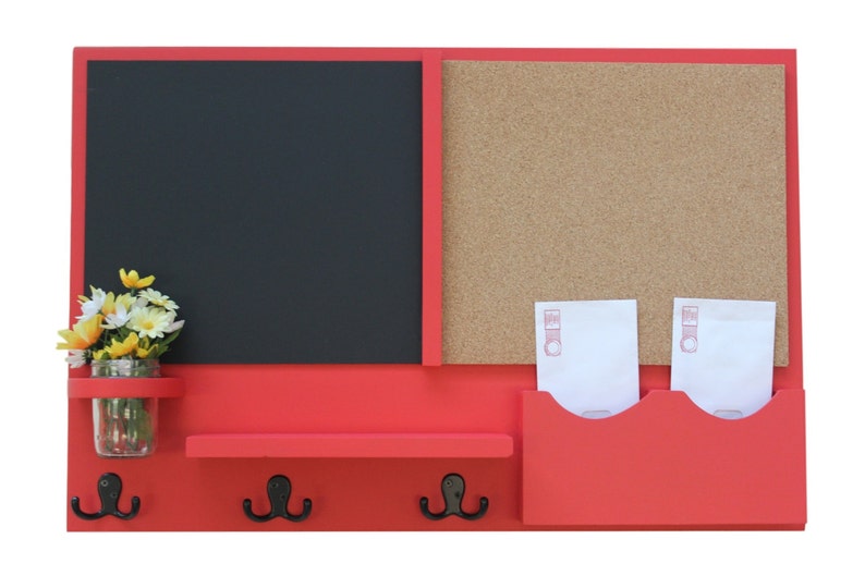 Mail Organizer Message Center Cork Board Chalk Board - Etsy