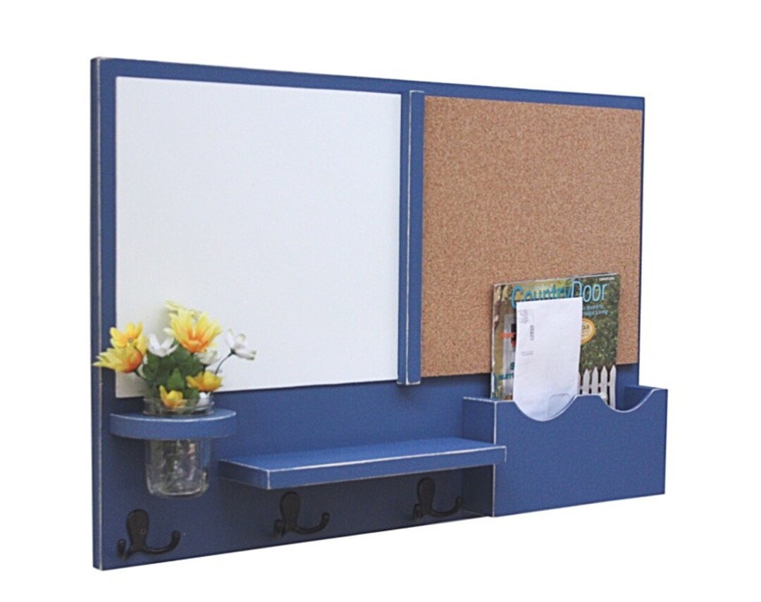 Mail Organizer Message Center Cork Board White Board - Etsy