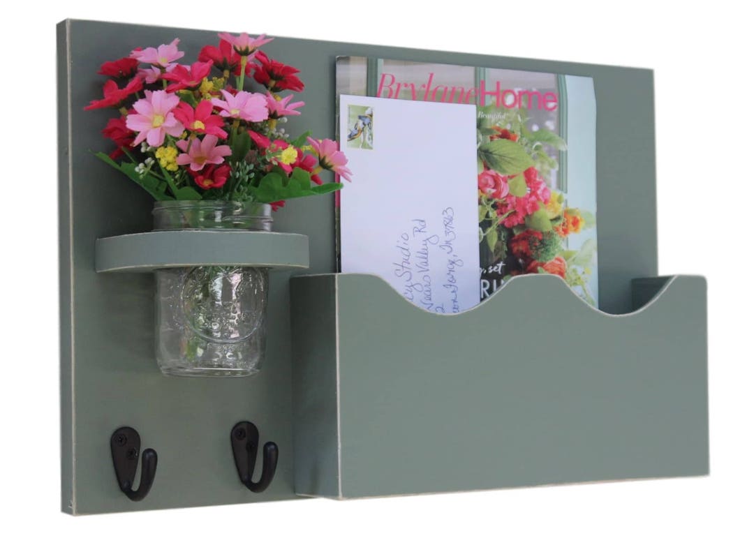 Mail Organizer Mail Holder Letter Holder Mail and Key - Etsy