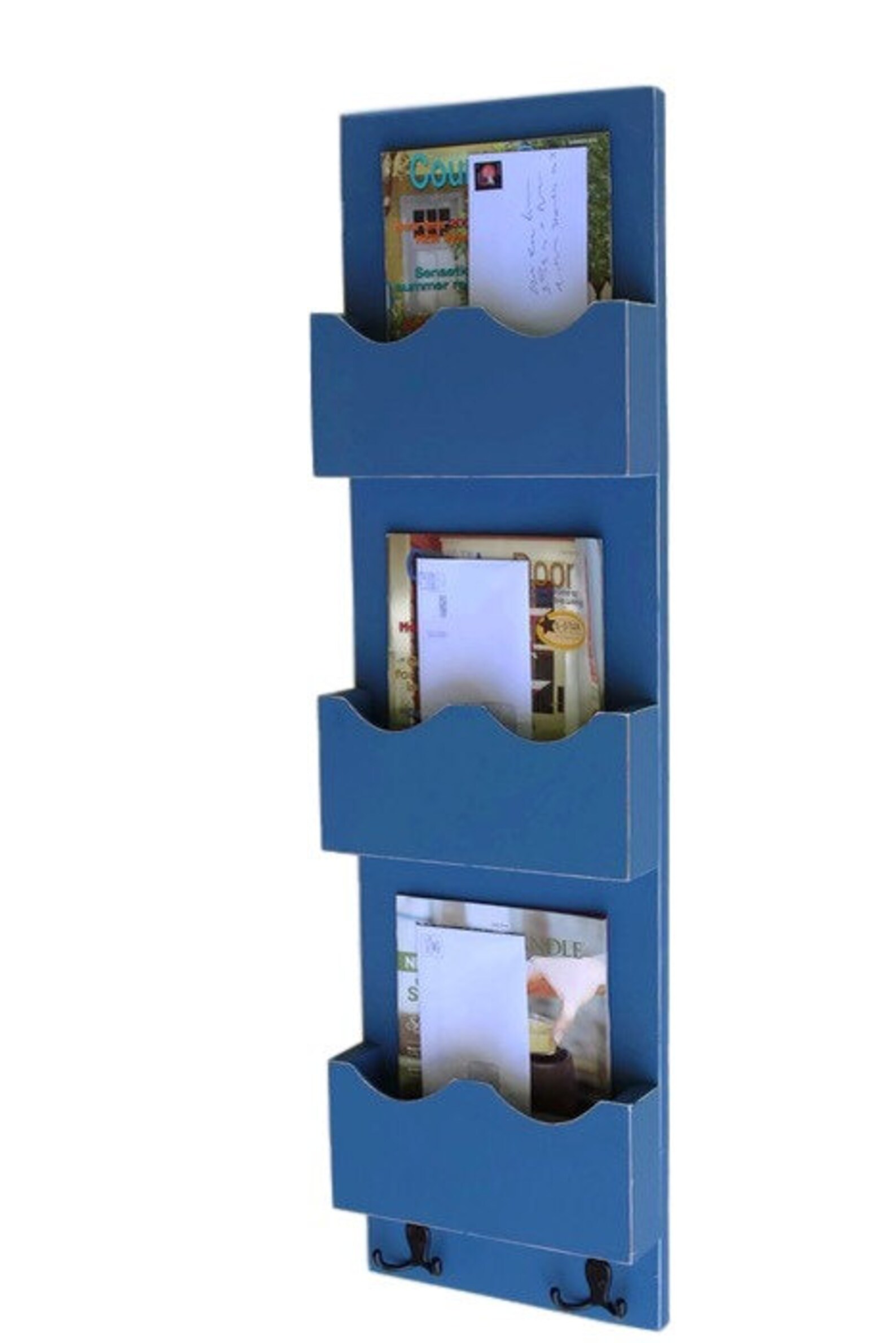 Triple Slot Mail Organizer Mail Sorter Mail and Key Holder - Etsy