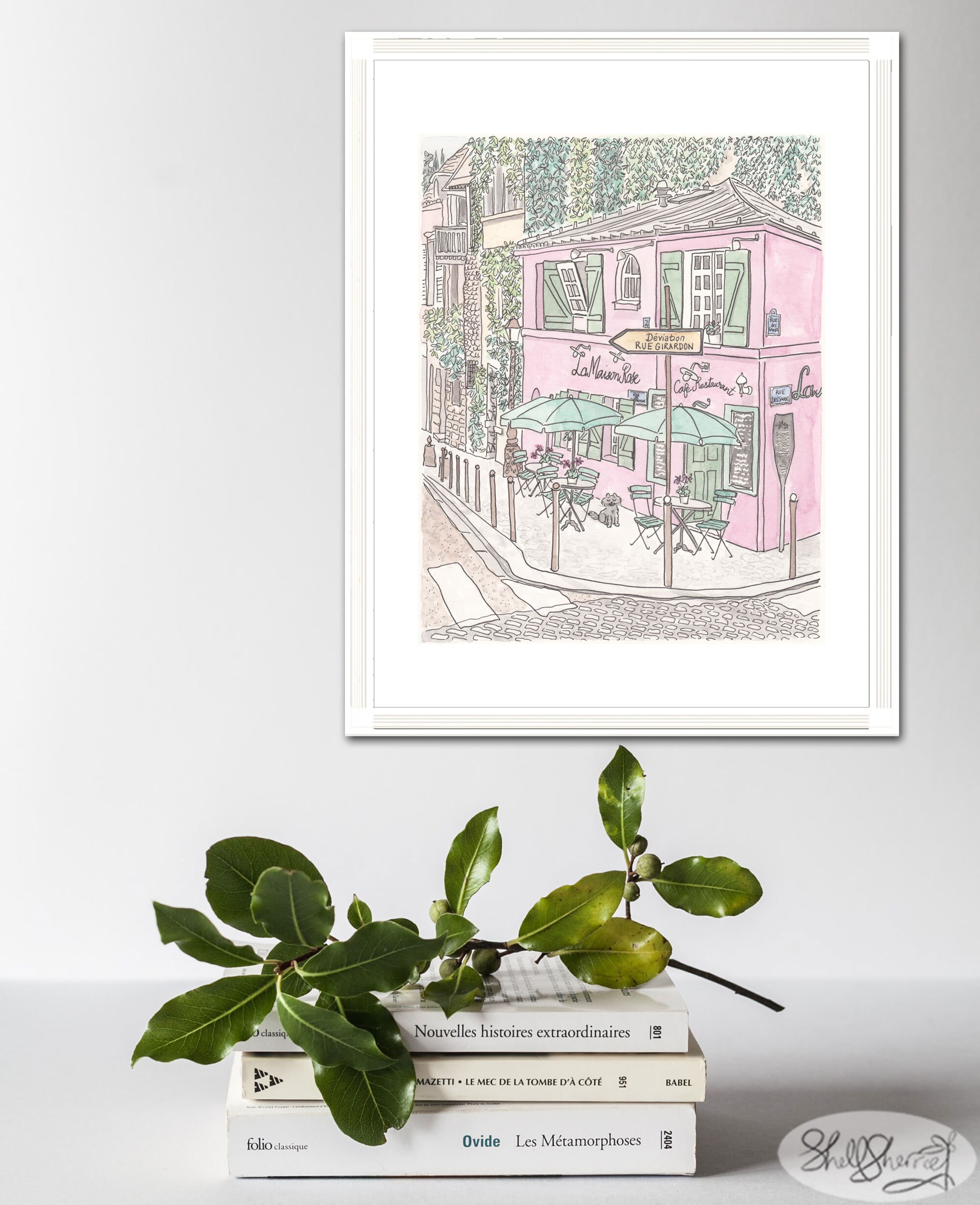 French Wall Art Pink Paris Cafe La Maison Rose French Cafe Decor - Etsy
