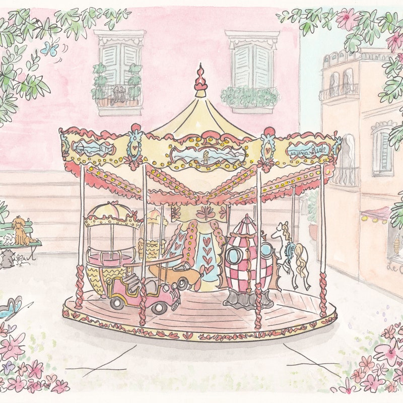 Carousel Wallpaper - Etsy