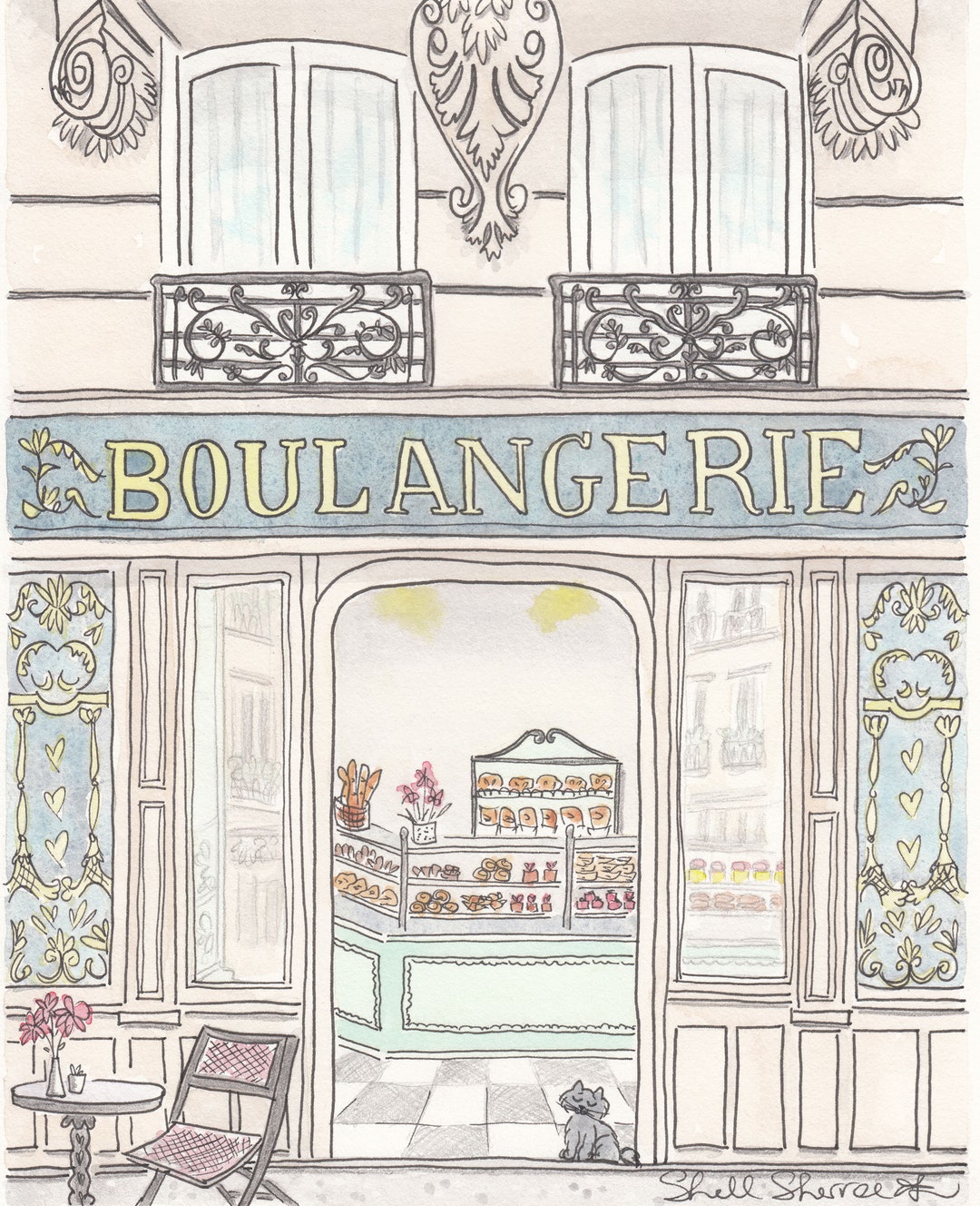 French Boulangerie Bakery Wall Art, Paris Patisserie Print, French ...