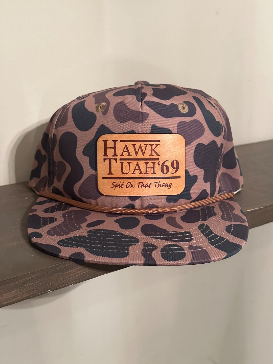 Leather Patch Hat, Hawk Tuah - Etsy