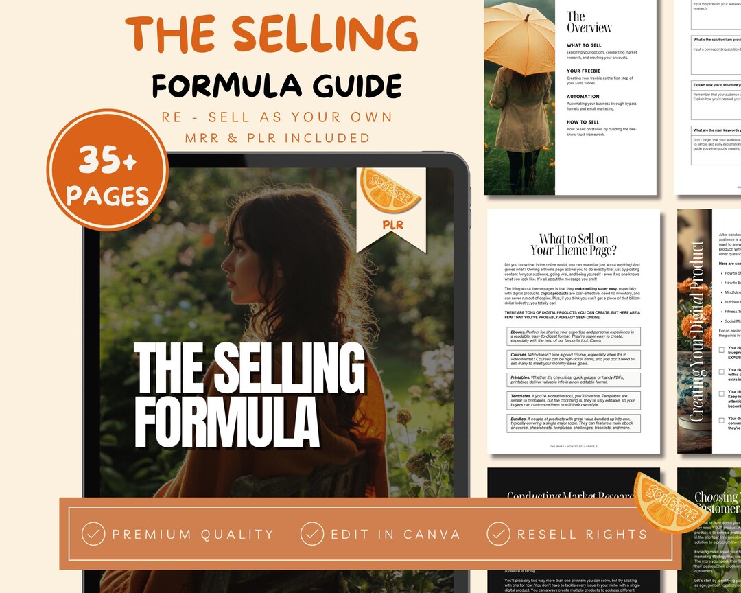 The Selling Formula PLR Guide || Step-by-step Digital Sales Blueprint ...