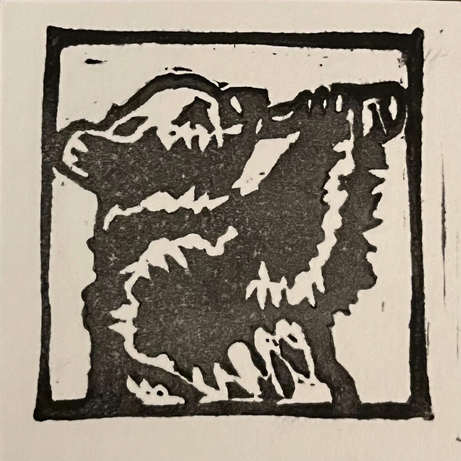 WOJTEK Polish Bear Mini Linocut Print 2”x2” - Etsy