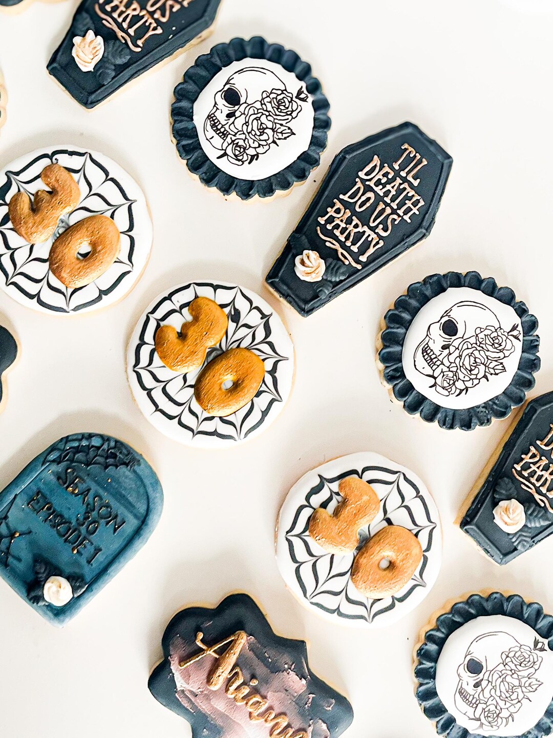 Set of 12 Personalized Gothic till Death Do Us Party Cookies Perfect ...