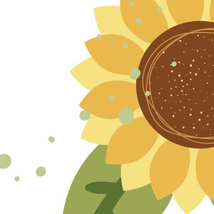 Sunflower Set of 6 Posters, Nursery Sunflower Wall Art, Children's ...
