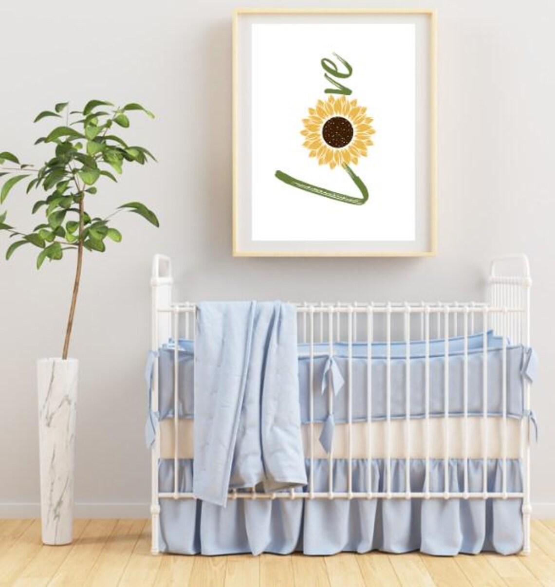 Sunflower Set of 6 Posters, Nursery Sunflower Wall Art, Children's ...