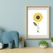 Sunflower Set of 6 Posters, Nursery Sunflower Wall Art, Children's ...