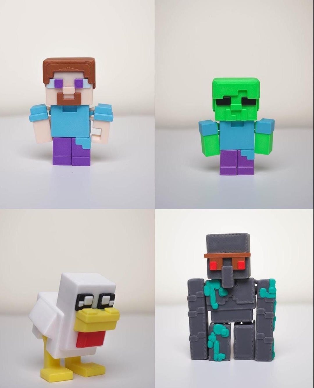 Cute Mini Block Figures, Unique Pixel World Toys , Steve, Zombie ...