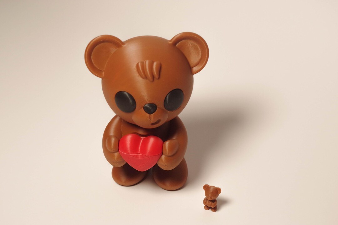 Cute Cuddly Teddy With Heart and Baby, Unique Cool Articulating Toy ...