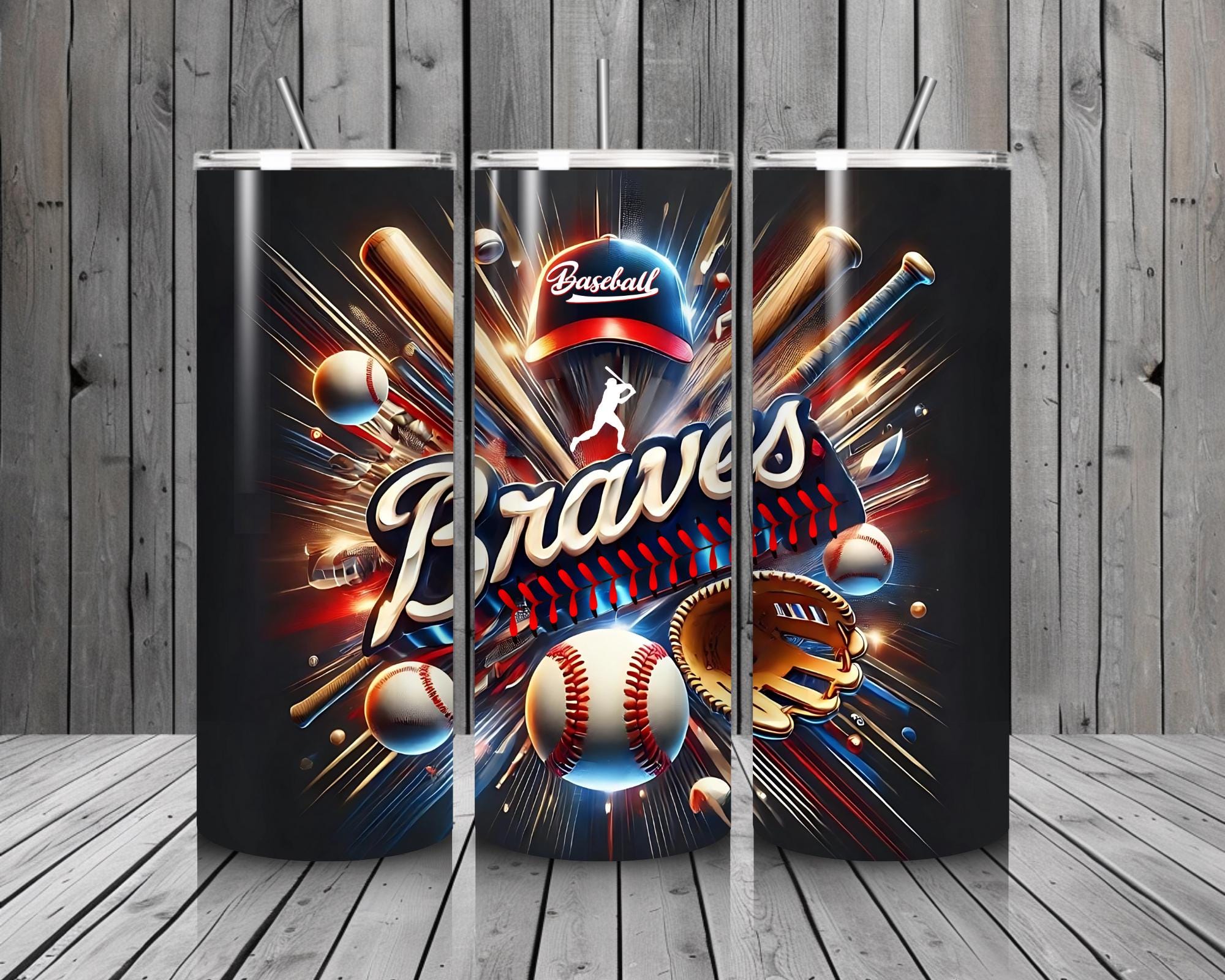 Braves Png, Sublimation Wrap for 20oz Cup, Baseball PNG and JPG, Braves ...