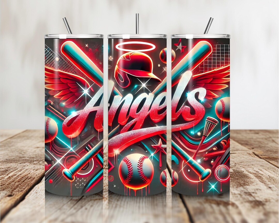 Angels Png, 20oz Tumbler Sublimation Wrap, Baseball PNG and JPG, Angels ...