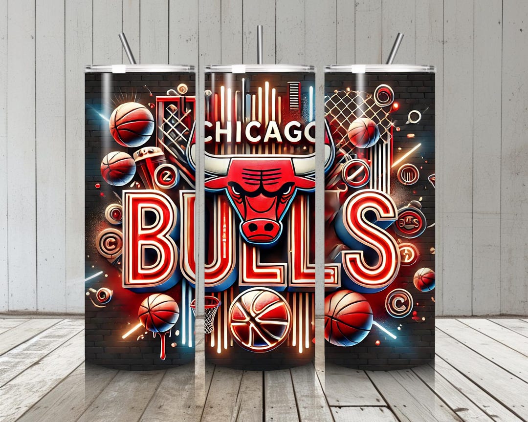 Chicago Bulls Tumbler Wrap, 20oz Tumbler Design, Digital Download Only ...