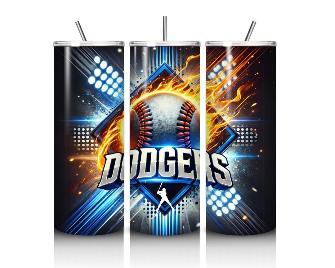 Dodgers Png, Sublimation Wrap for 20oz Tumbler , Baseball PNG and JPG ...
