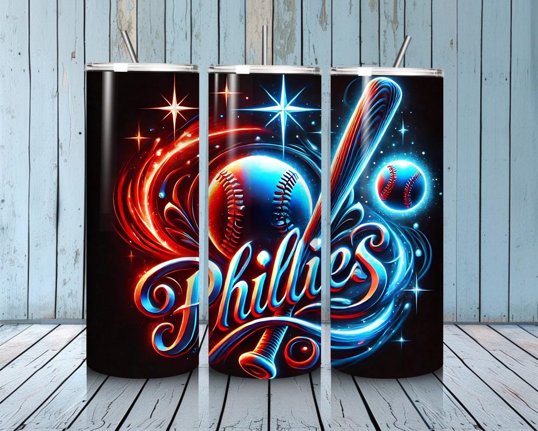 Phillies 20oz Skinny Tumbler Sublimation Wrap, Baseball PNG & JPG ...