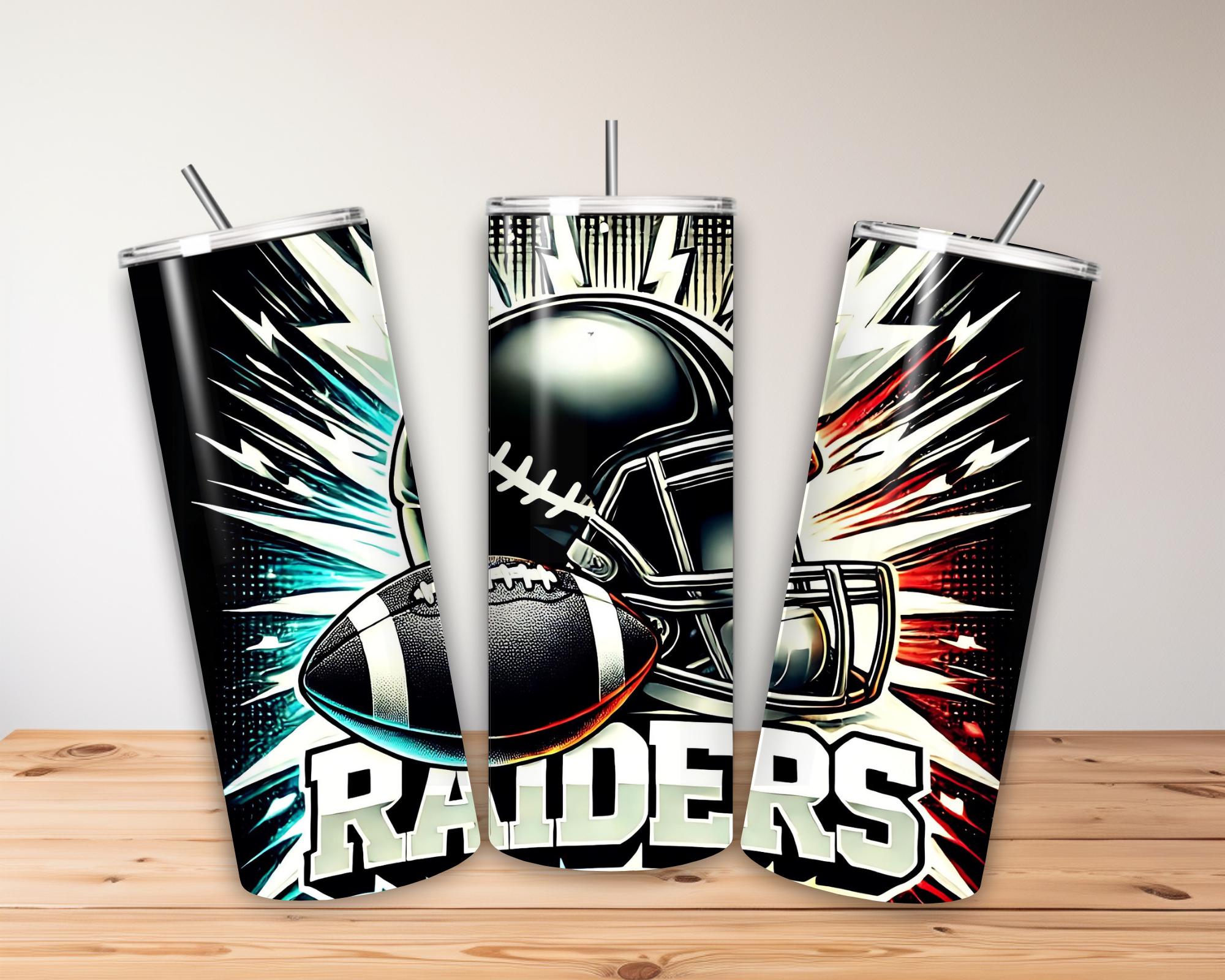 RAIDERS 20oz Skinny Tumbler Wrap PNG, Mascot Sublimation Tumbler PNG ...