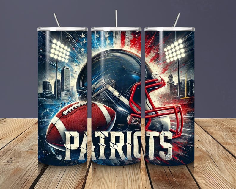 Patriots 20oz Skinny Tumbler Wrap, Sport 20oz Tumbler Png, Mascot ...