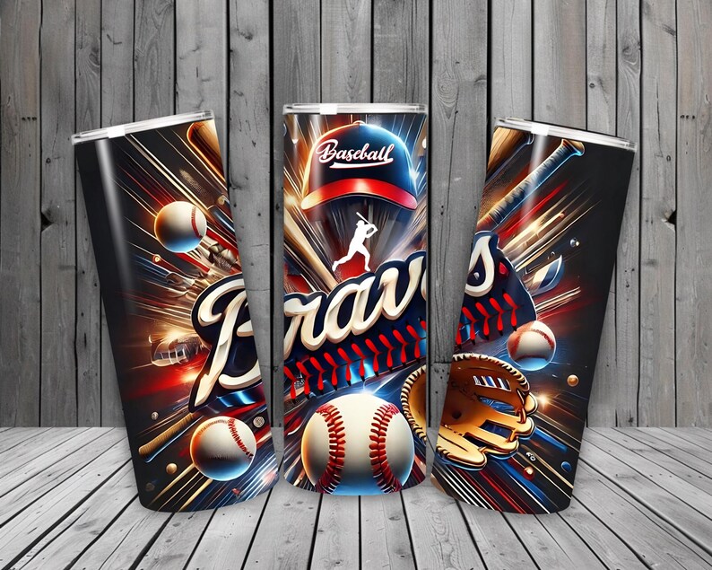 Braves Png, Sublimation Wrap for 20oz Cup, Baseball PNG and JPG, Braves ...