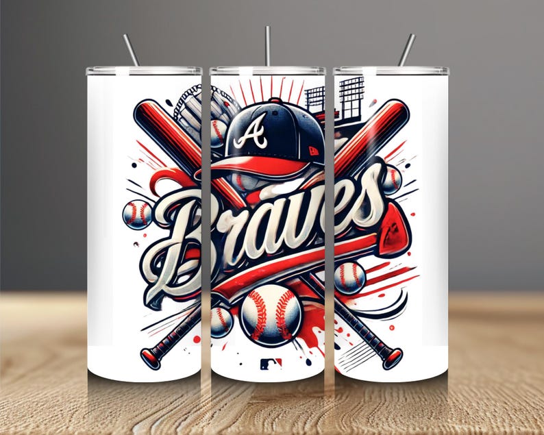 Braves Png, Sublimation Wrap for 20oz Cup, Baseball PNG and JPG, Braves ...