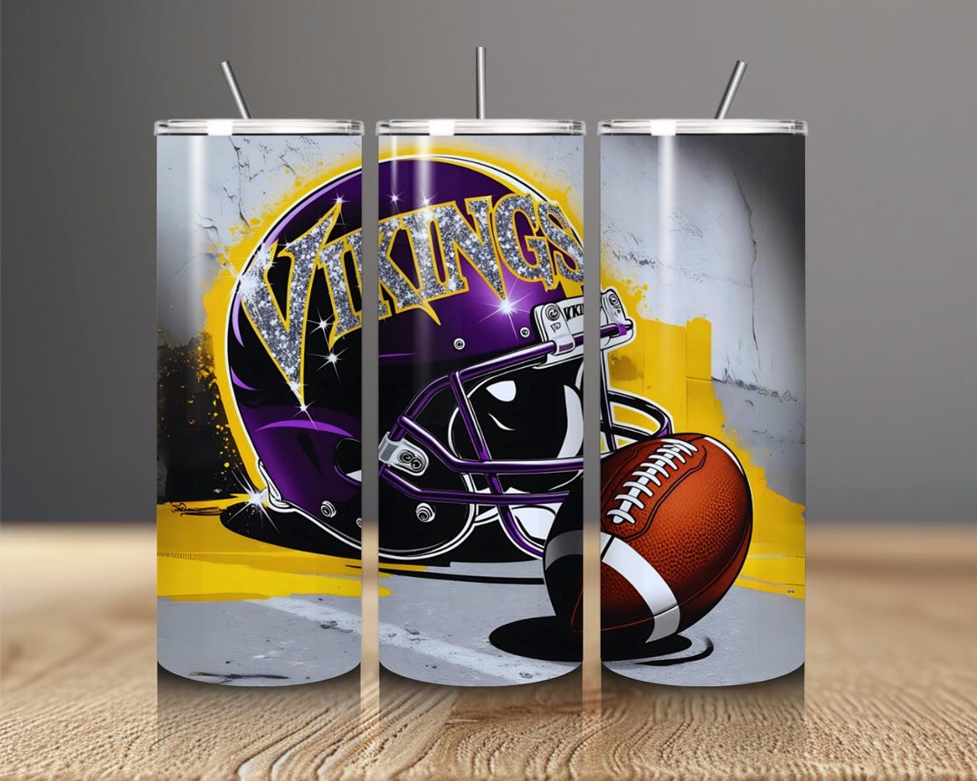 Vik Ing 20oz Skinny Tumbler Wrap, Sport 20oz Tumbler PNG, Mascot ...